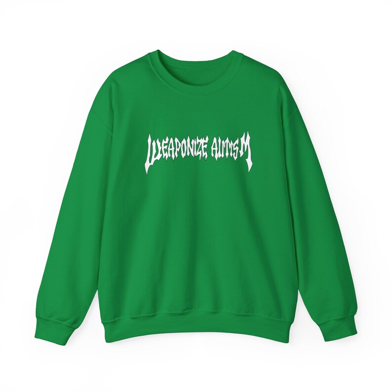 Weaponize Autism Metal Logo Crewneck Sweatshirt - Etsy