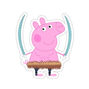 Inosuke Peppa Pig Demon Slayer Nezuko Tanjiro Zenitsu Sticker - Etsy