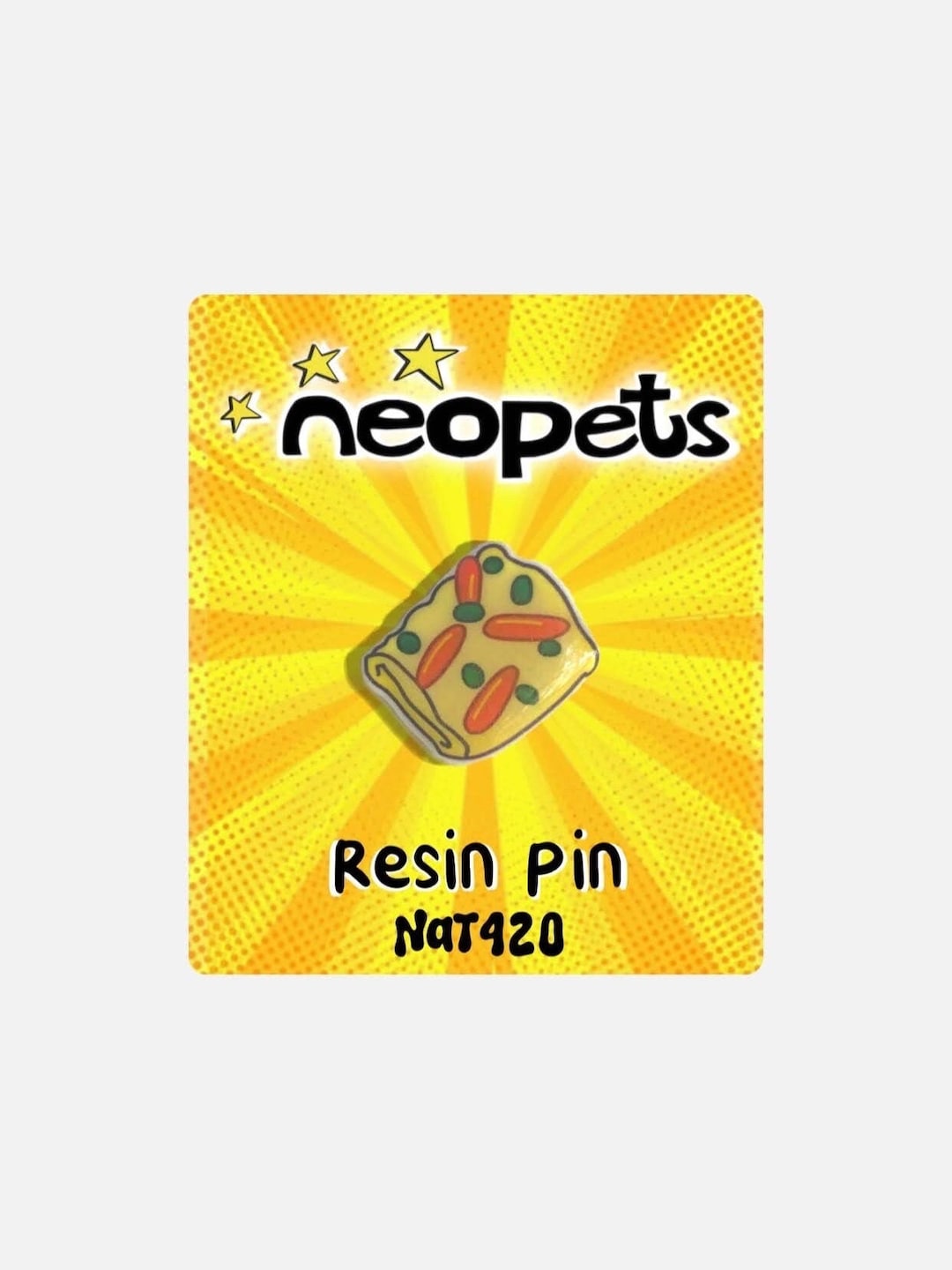 Neopets Carrot and Pea Giant Omelette Nostalgia 90s Kid Resin Pin - Etsy