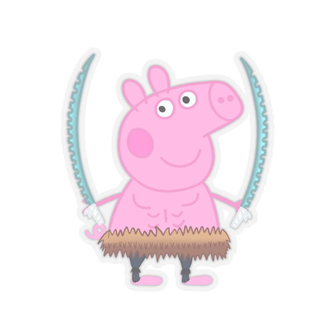 Inosuke Peppa Pig Demon Slayer Nezuko Tanjiro Zenitsu Sticker - Etsy