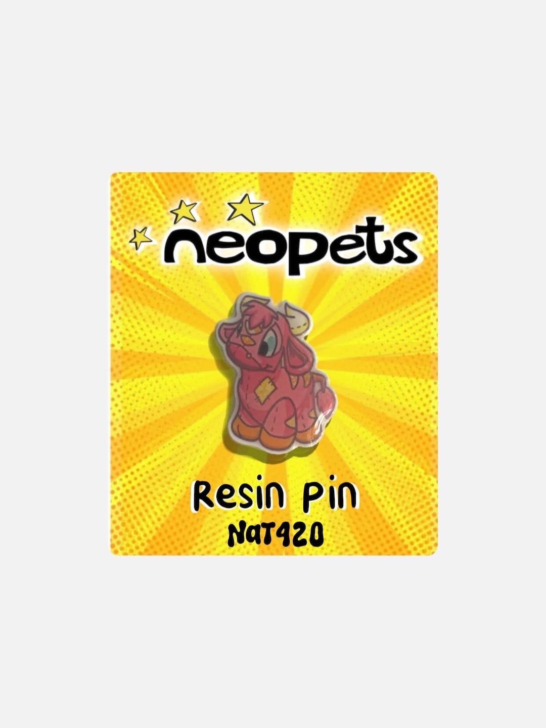 Pink Kau Neopets Plushie Fairy Paintbrush Nostalgia 90s Kid Resin Pin ...