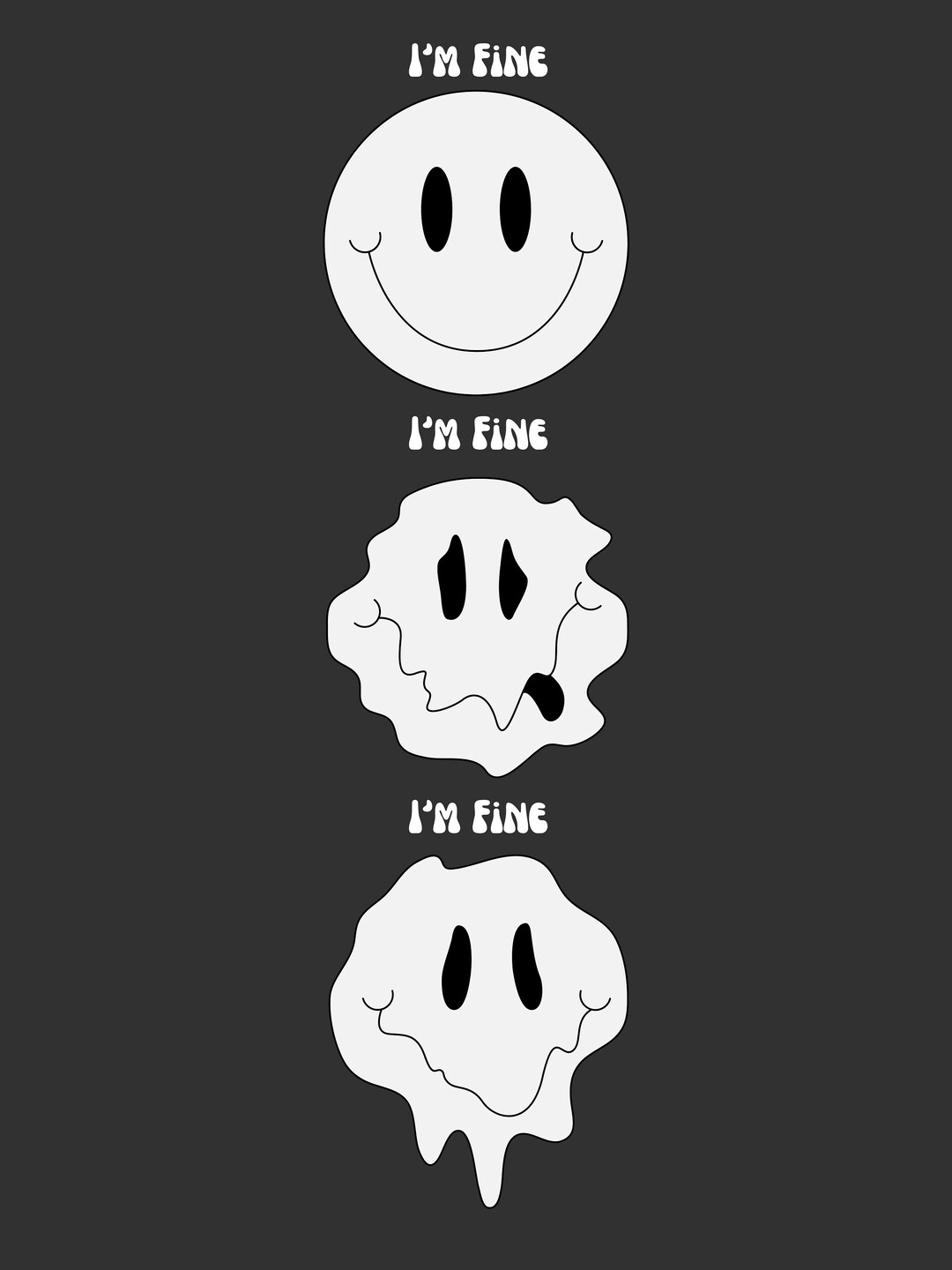 I'm Fine : Smiley Printable - Etsy