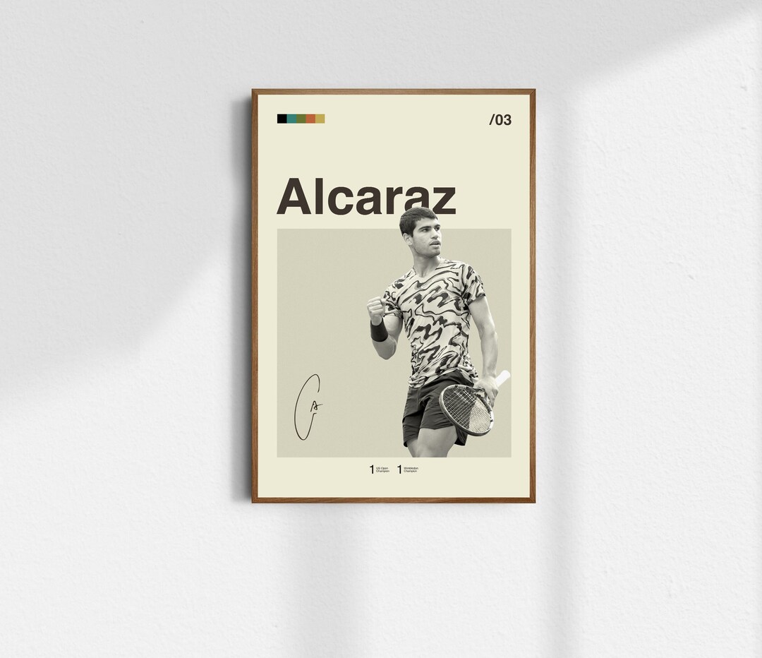 Carlos Alcaraz Poster Tennis Poster Motivational Poster - Etsy