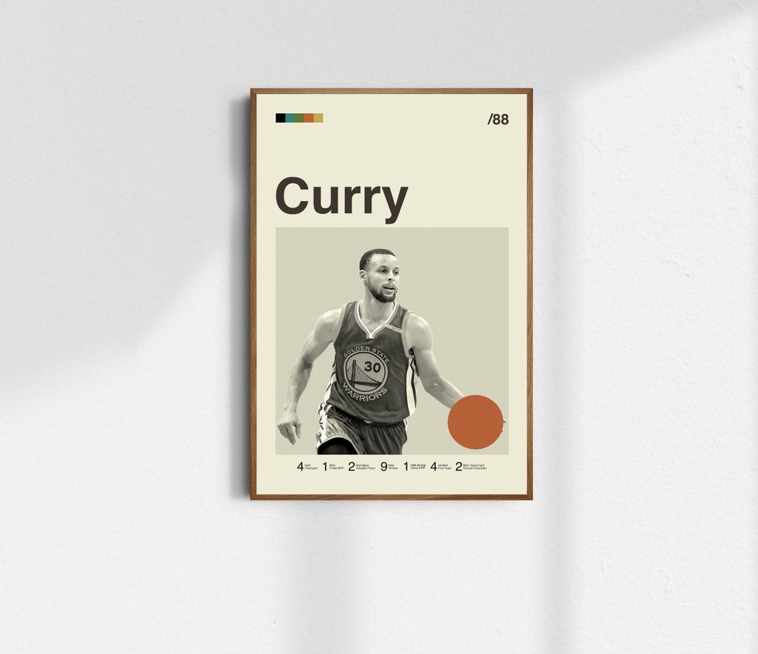 Steph Curry Poster Golden State Warriors NBA Poster NBA - Etsy