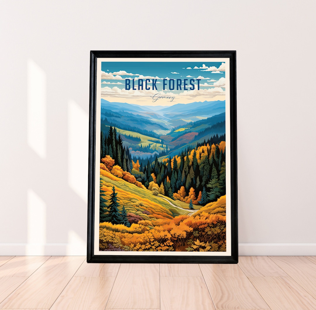 Black Forest Art Black Forest Travel Poster Black Forest - Etsy
