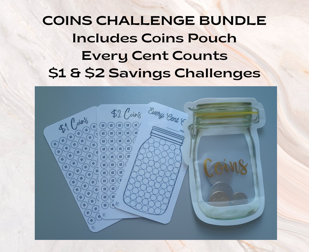 Coins Challenge Bundle Coin Pouch and Trackers Budget - Etsy Australia