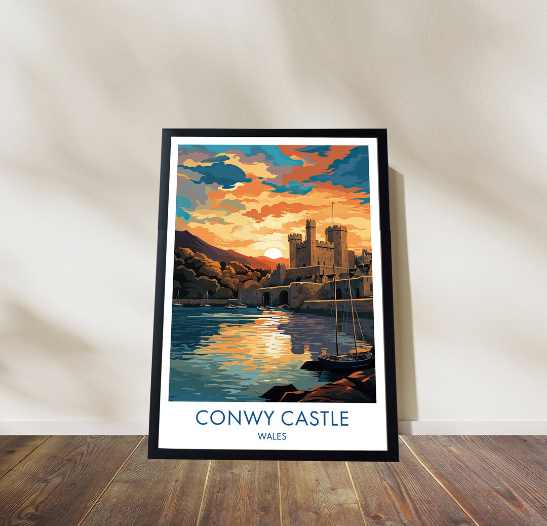 Conwy Castle Poster Wales Poster Conwy Castle Print Conwy - Etsy