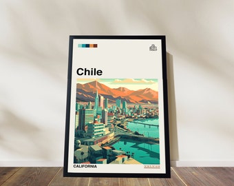 Santiago Chile Travel Wall Art Poster Print - Etsy