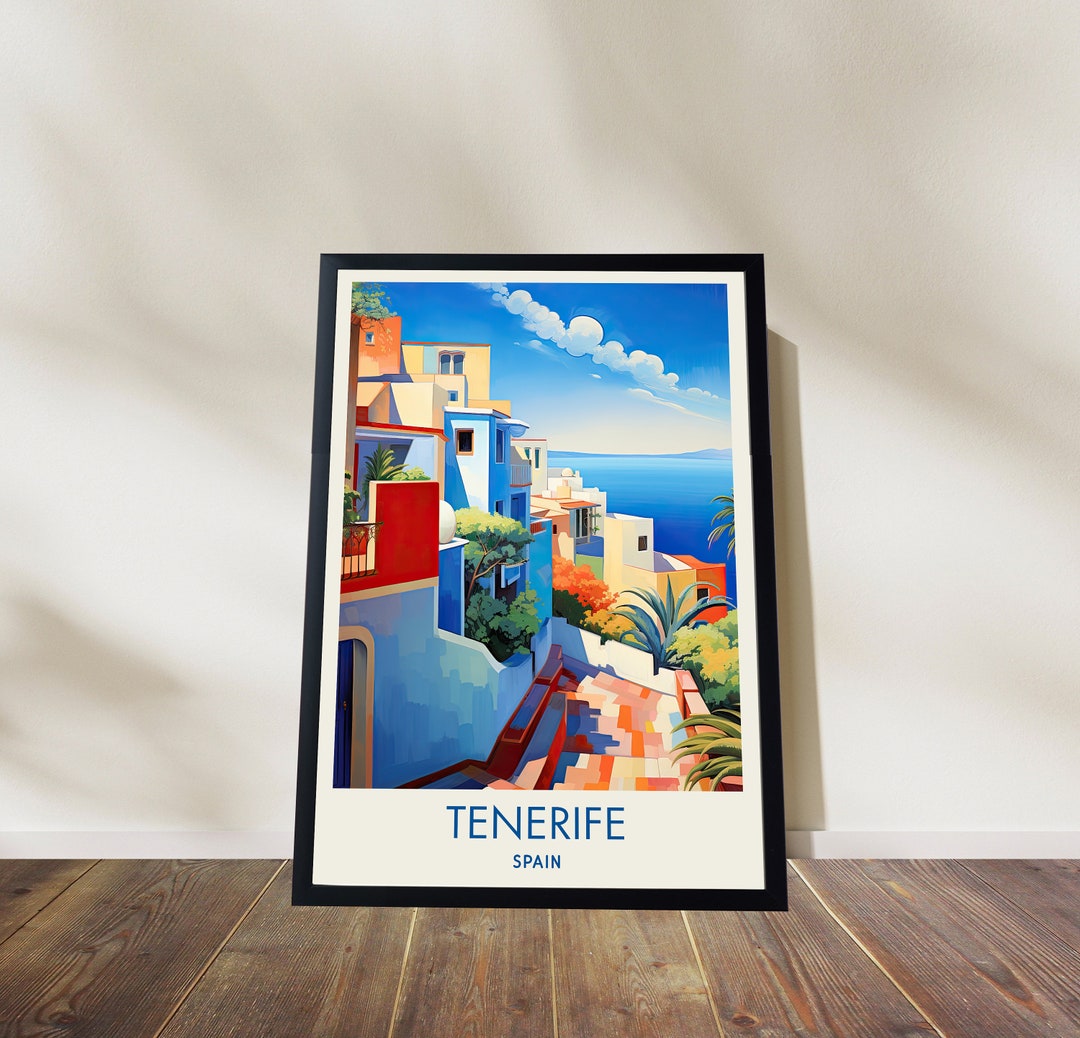 Tenerife Poster Tenerife Travel Poster Tenerife Print Spain - Etsy
