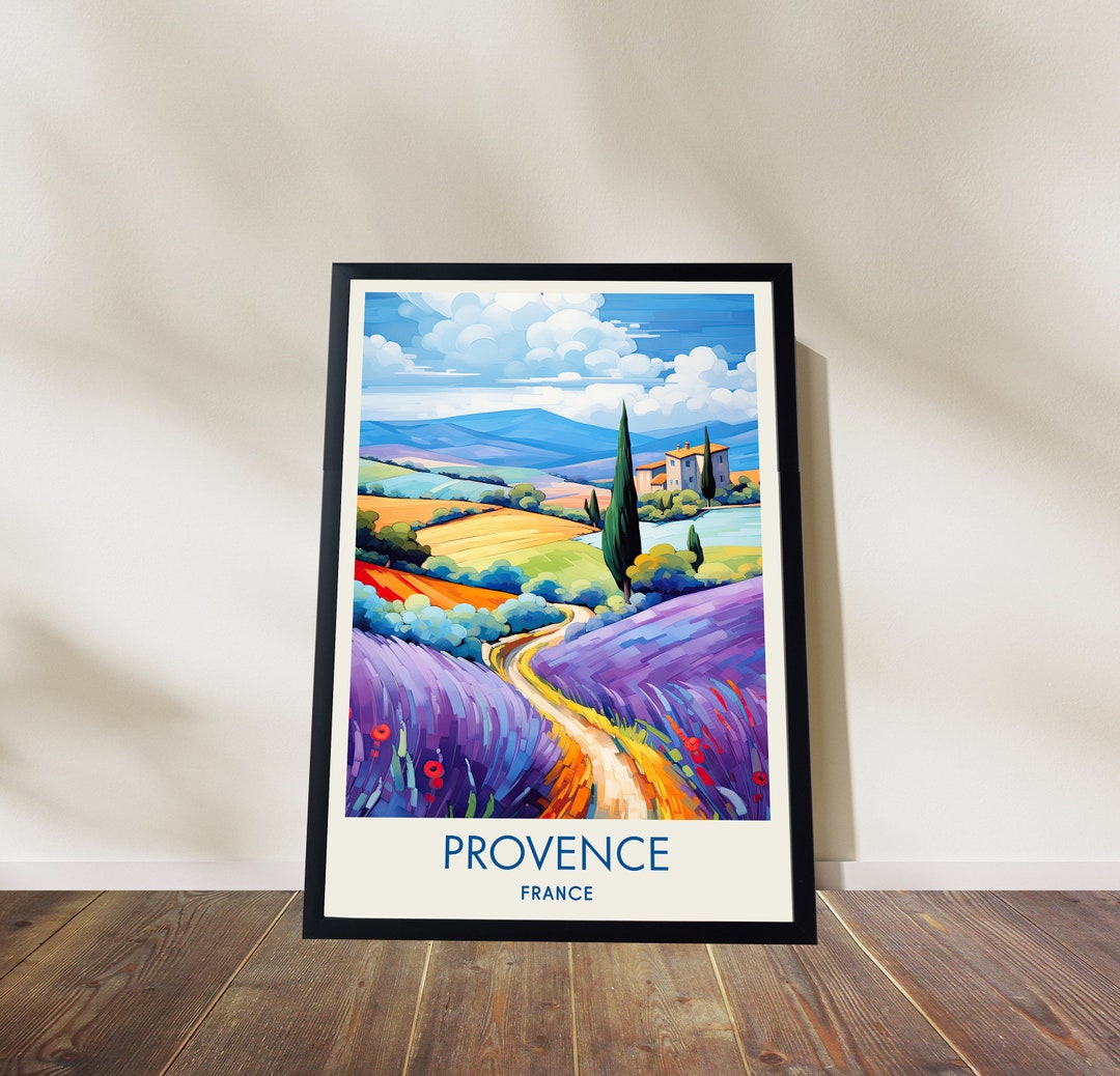 Provence Art Provence Travel Poster Provence Print France - Etsy