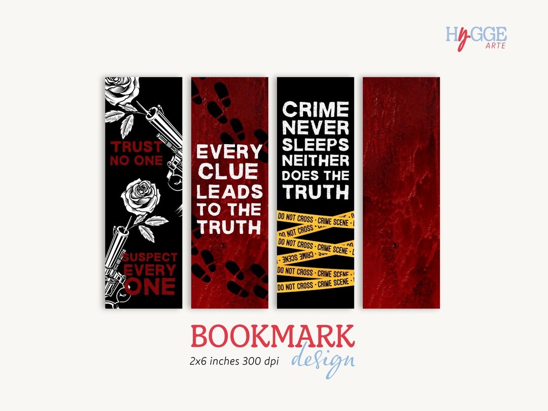 Thriller Bookmarks - True Crime Era, Book Lover Gift (printable) - Etsy