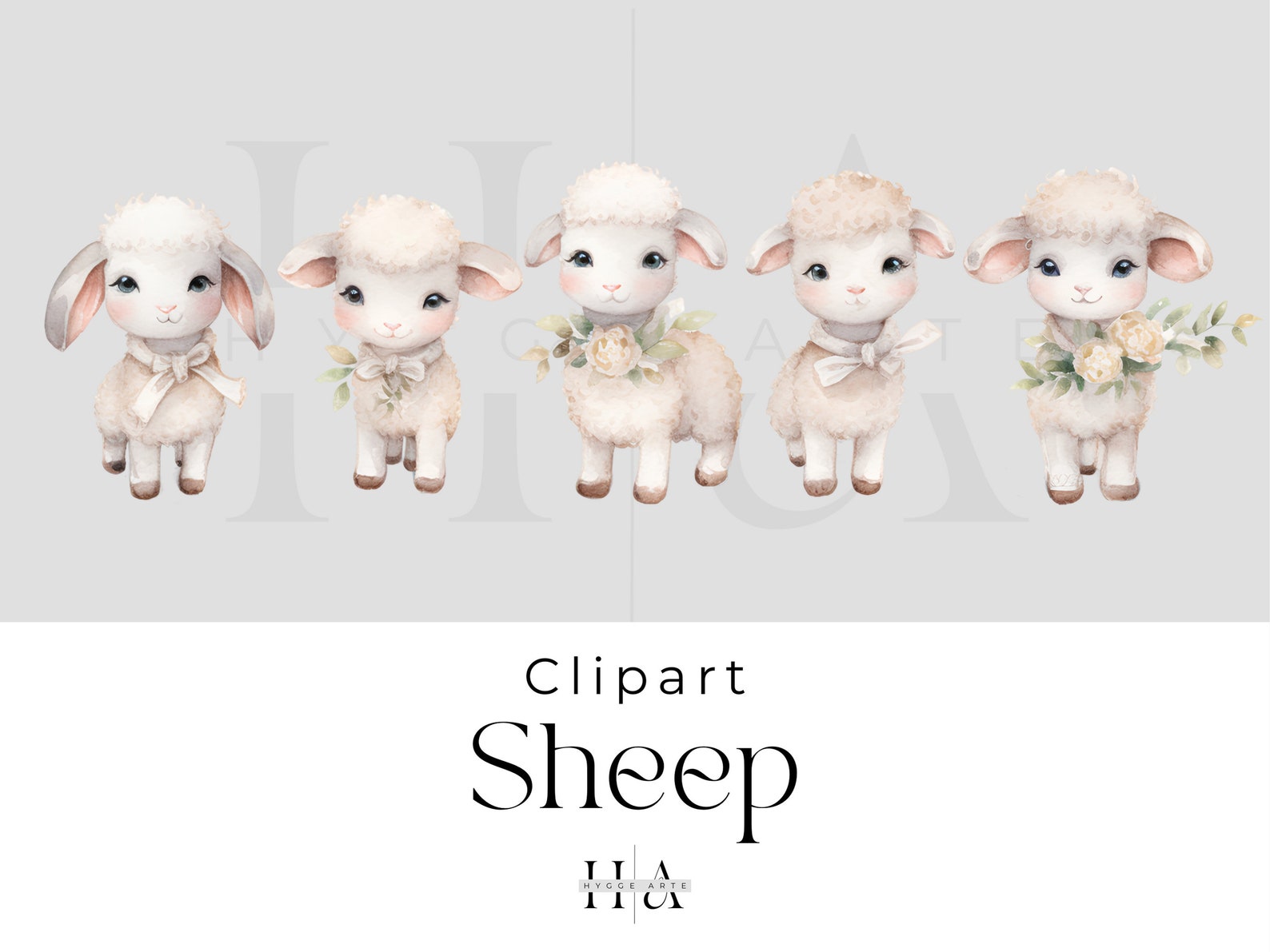 Sheep Watercolor Clipart for Nursery Decor, Printable Animal Farm ...