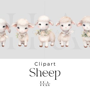Sheep Watercolor Clipart for Nursery Decor, Printable Animal Farm ...