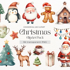 Christmas Clipart Mega Bundle 200 Pngs With Transparent Background ...