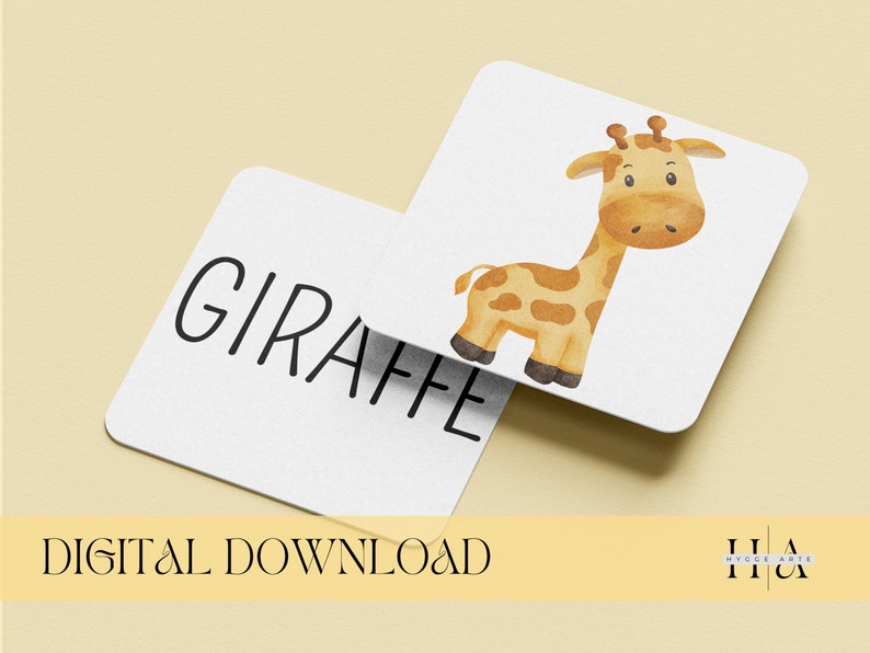 Memory Cards for Kids, Matching Animals, Visual Cards, Printable Game ...