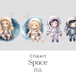Outer Space Clipart for Kids Projects, Space Design Elements for ...