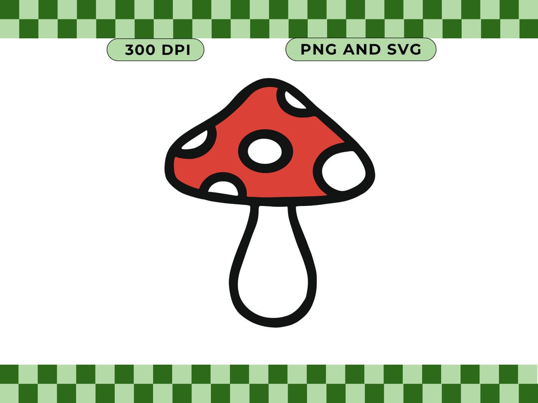 Mushroom Svg, Red Mushroom Clipart - SVG & PNG Digital Files for ...
