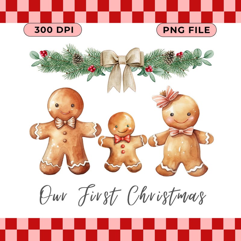 Gingerbread Family - Etsy