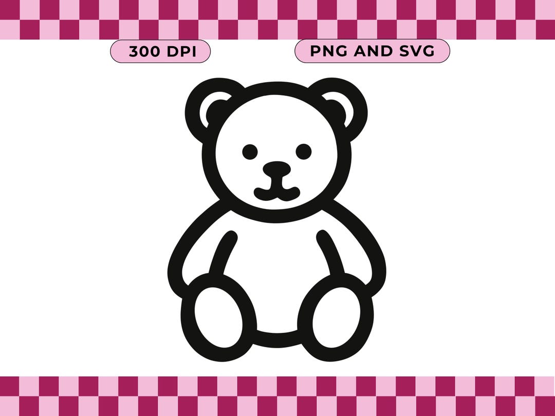 Teddy Bear Svg - Decorative Baby Shower Graphic, Digital SVG & PNG ...
