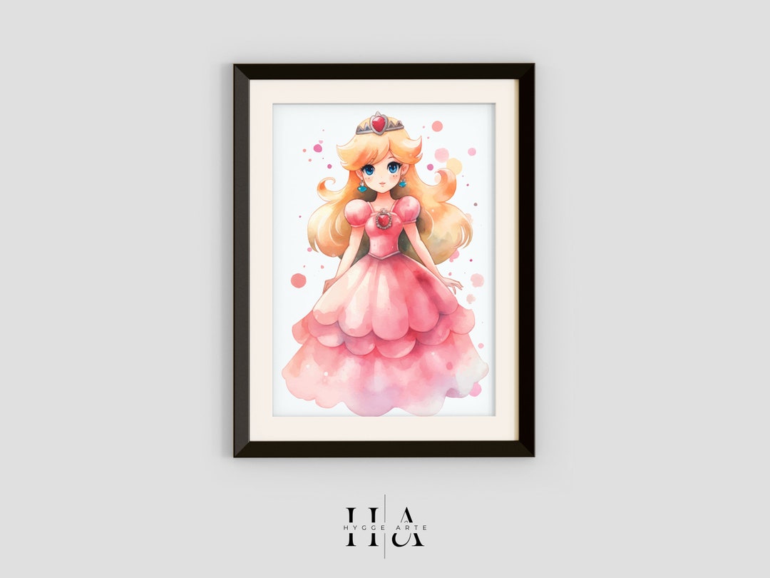 Poster Ispired Princess Peach Watercolor Printable Watercolor - Etsy Canada