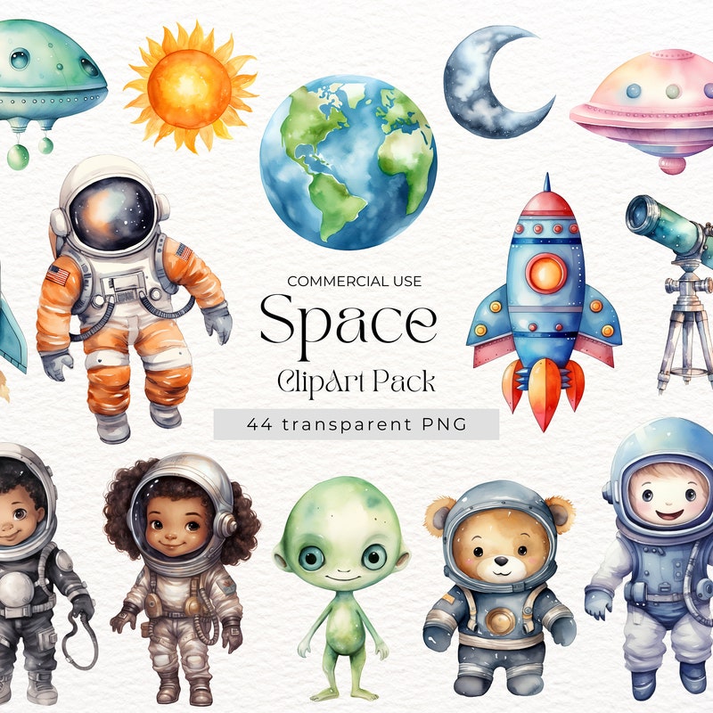 Outer Space Clipart - Etsy