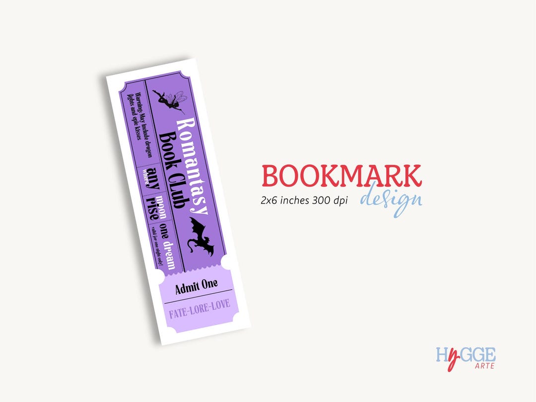 Romantasy Book Club Bookmark: Violet Reading Tracker (PNG Digital ...