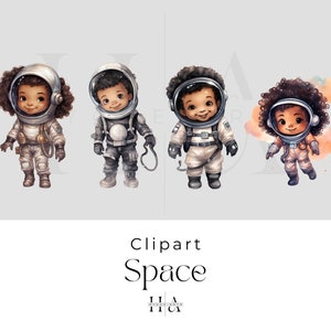 Outer Space Clipart for Kids Projects, Space Design Elements for ...