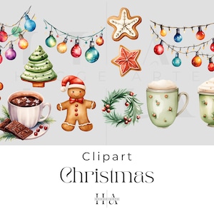 Watercolor Clipart Christmas Bundle - 36 Pngs High-quality, Transparent ...