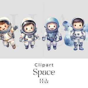 Outer Space Clipart for Kids Projects, Space Design Elements for ...