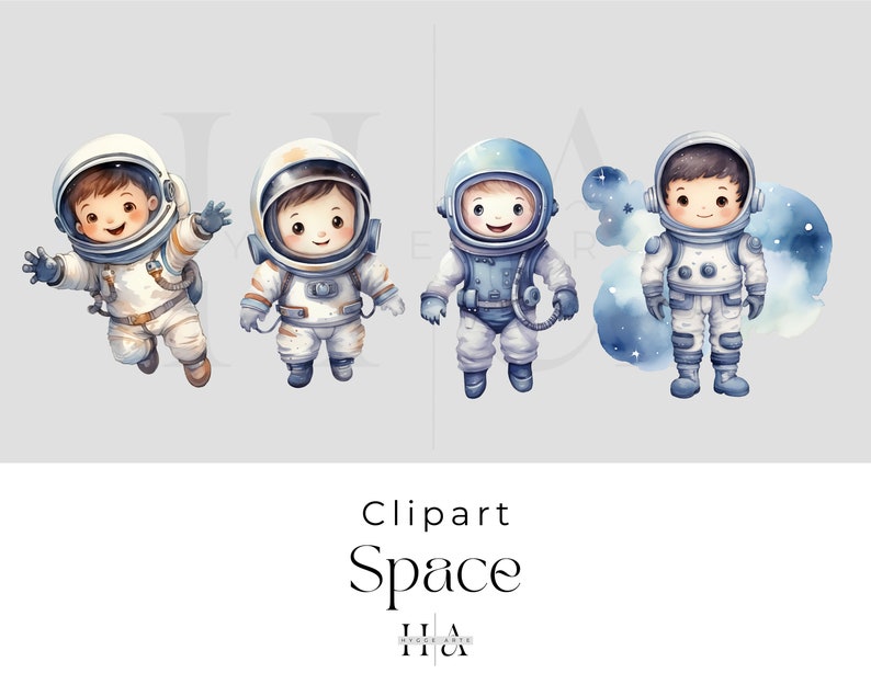 Outer Space Clipart for Kids Projects, Space Design Elements for ...