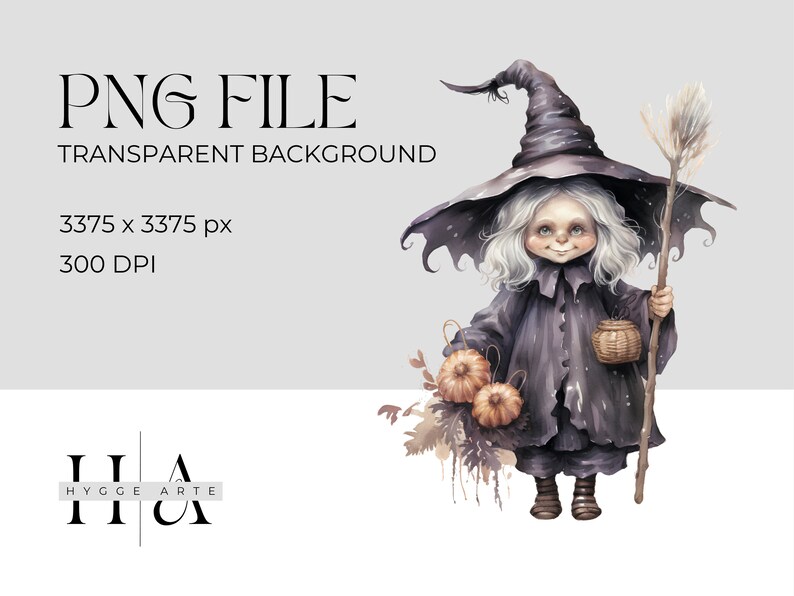 Witch & Wizard Clipart for Halloween Decor, Illustrations for Magic ...