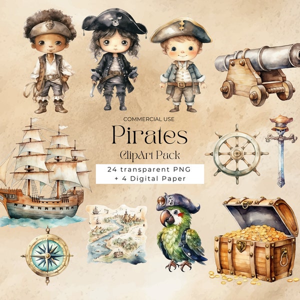 Pirate Clipart - Etsy