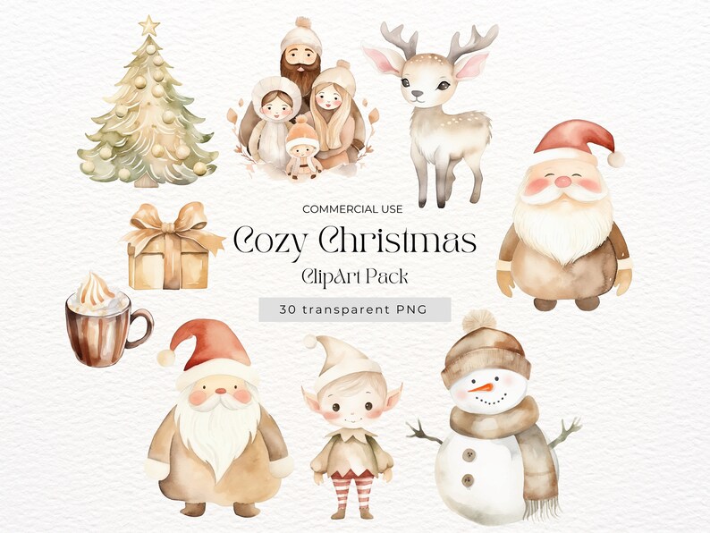 Christmas Clipart Mega Bundle 200 Pngs With Transparent Background ...