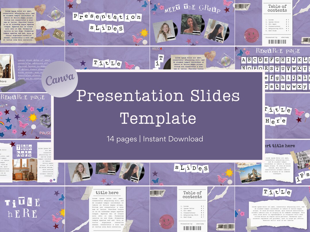 Presentation Slides Template Canva Olivia Rodrigo SOUR Inspired Slides ...