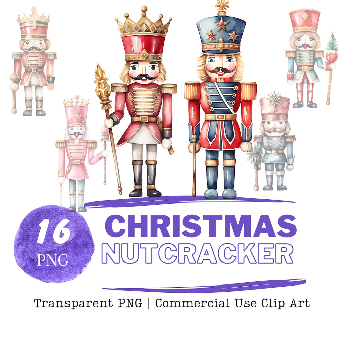 16 Christmas Nutcracker PNG Clipart- Watercolor Christmas Winter ...
