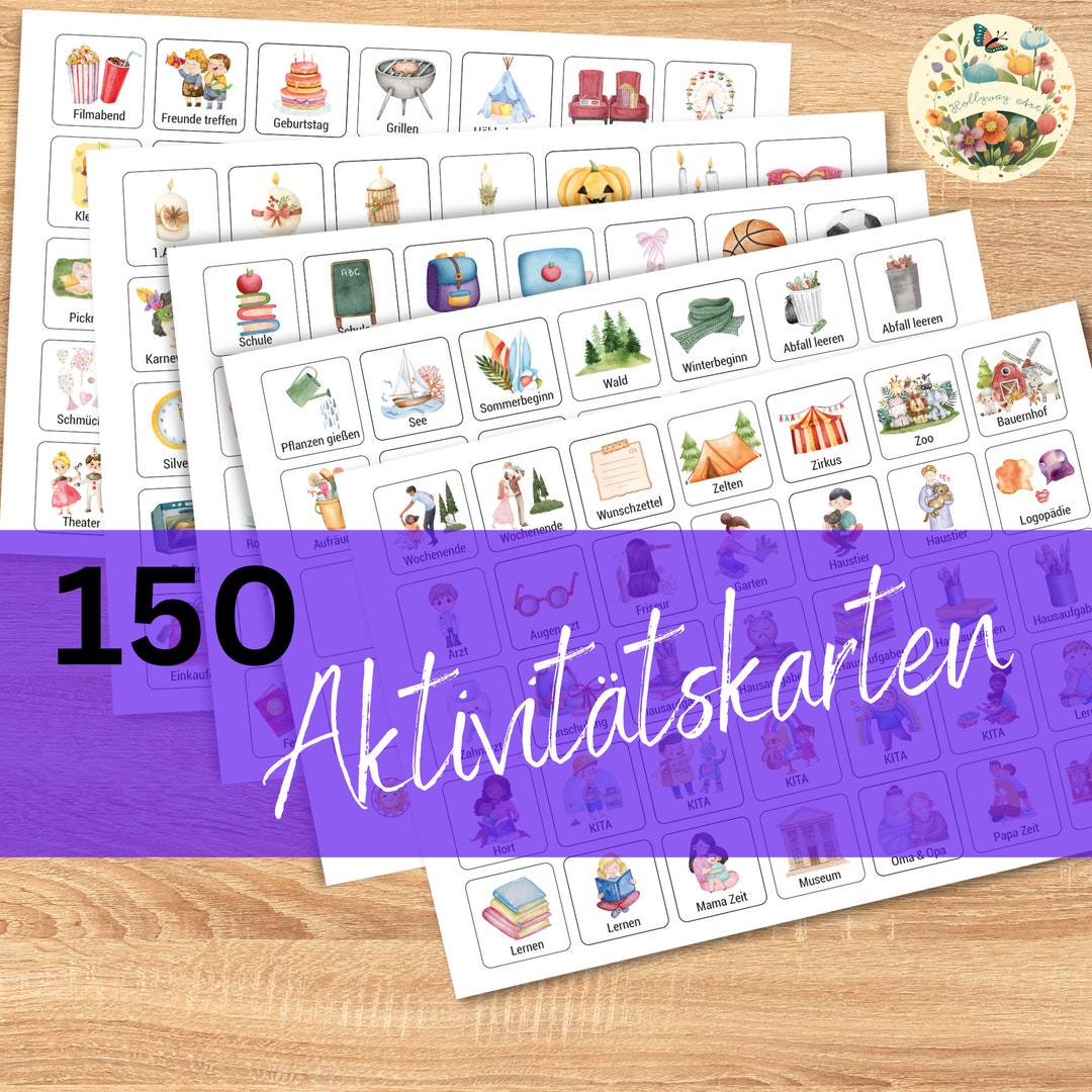 Aktivitätskarten (PDF) Für Wochenplaner A4 + A3 | Montessori-planer Für ...