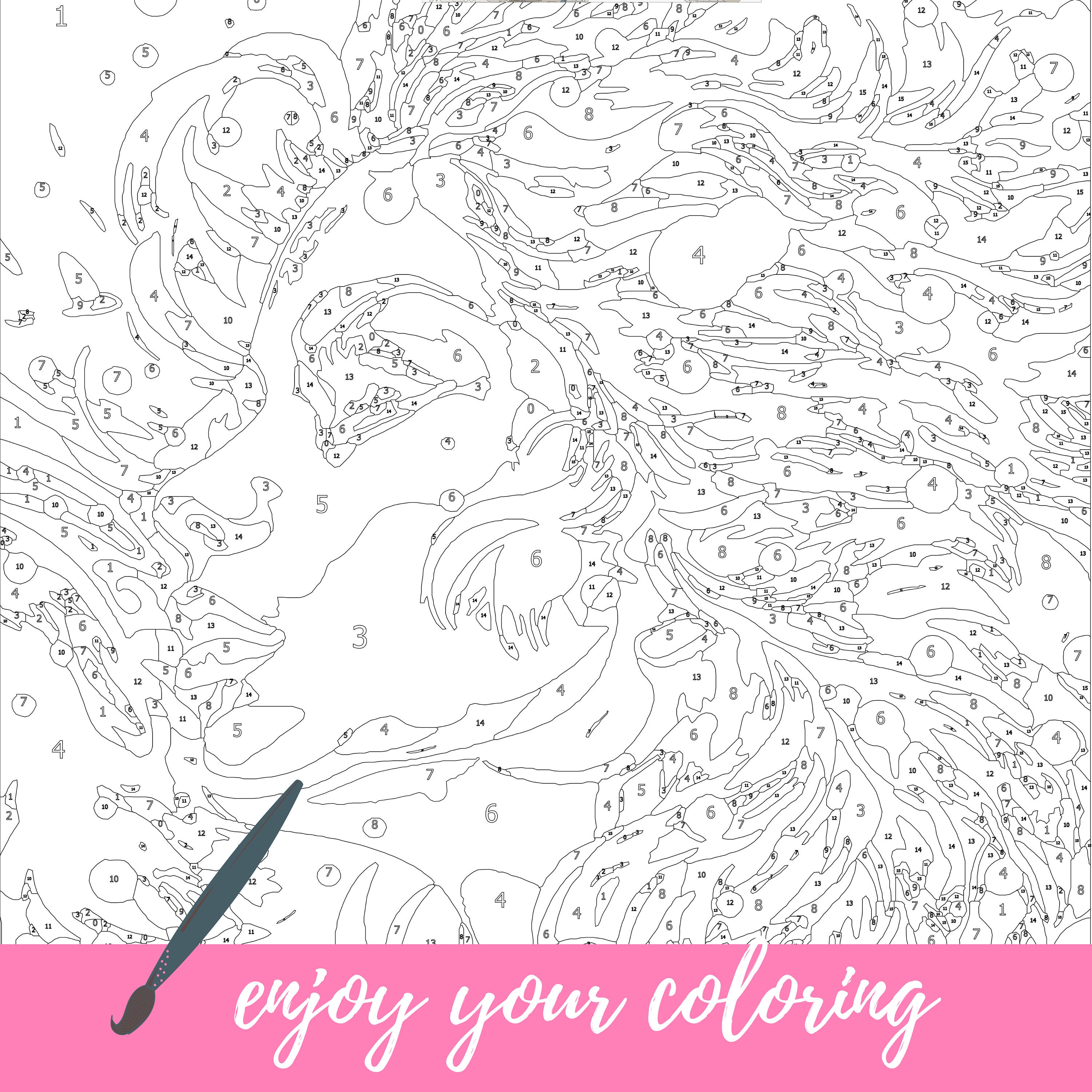 Color by Number for Adult, Paint by Number Printable,mandala Woman ...