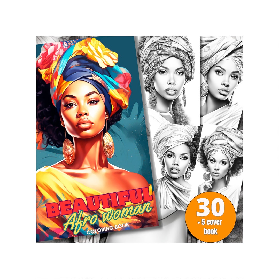 30 Beautiful Afro Woman Coloring Book Adults Coloring Pages - Etsy