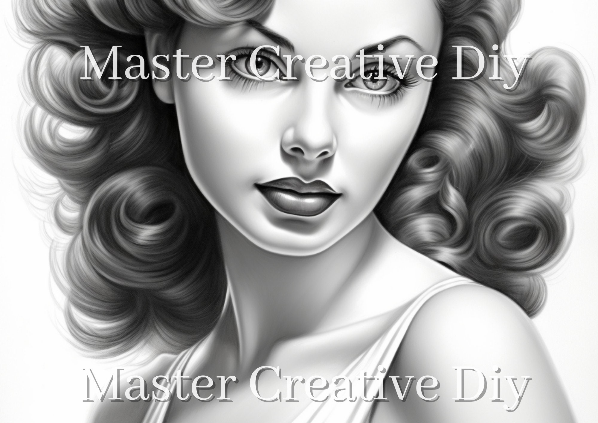 30 Beautiful Pinup Woman Coloring Book Printable Coloring - Etsy Australia