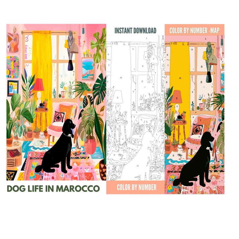 Bundle 10 Travel City in Marocco,color by Number for Adult,paint by ...