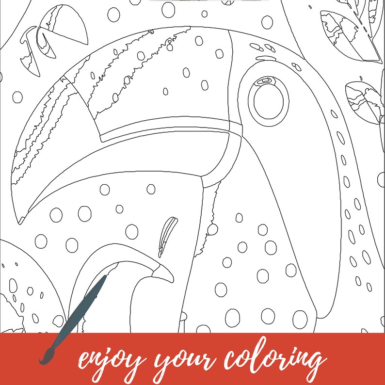 Color by Number for Adult, Paint by Number Printable,colorful Toucan ...