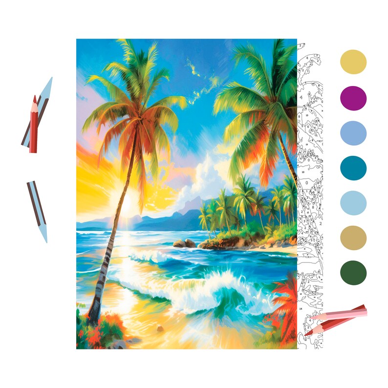 Color by Number for Adult, Paint by Number Printable, Sea Landscape ...
