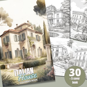 30 Beautiful Italian Villa Coloring Book - Adults Coloring Pages ...
