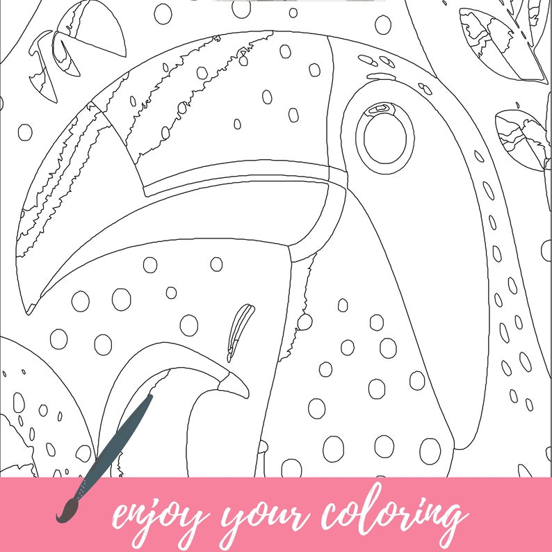 Color by Number for Adult, Paint by Number Printable,colorful Toucan ...