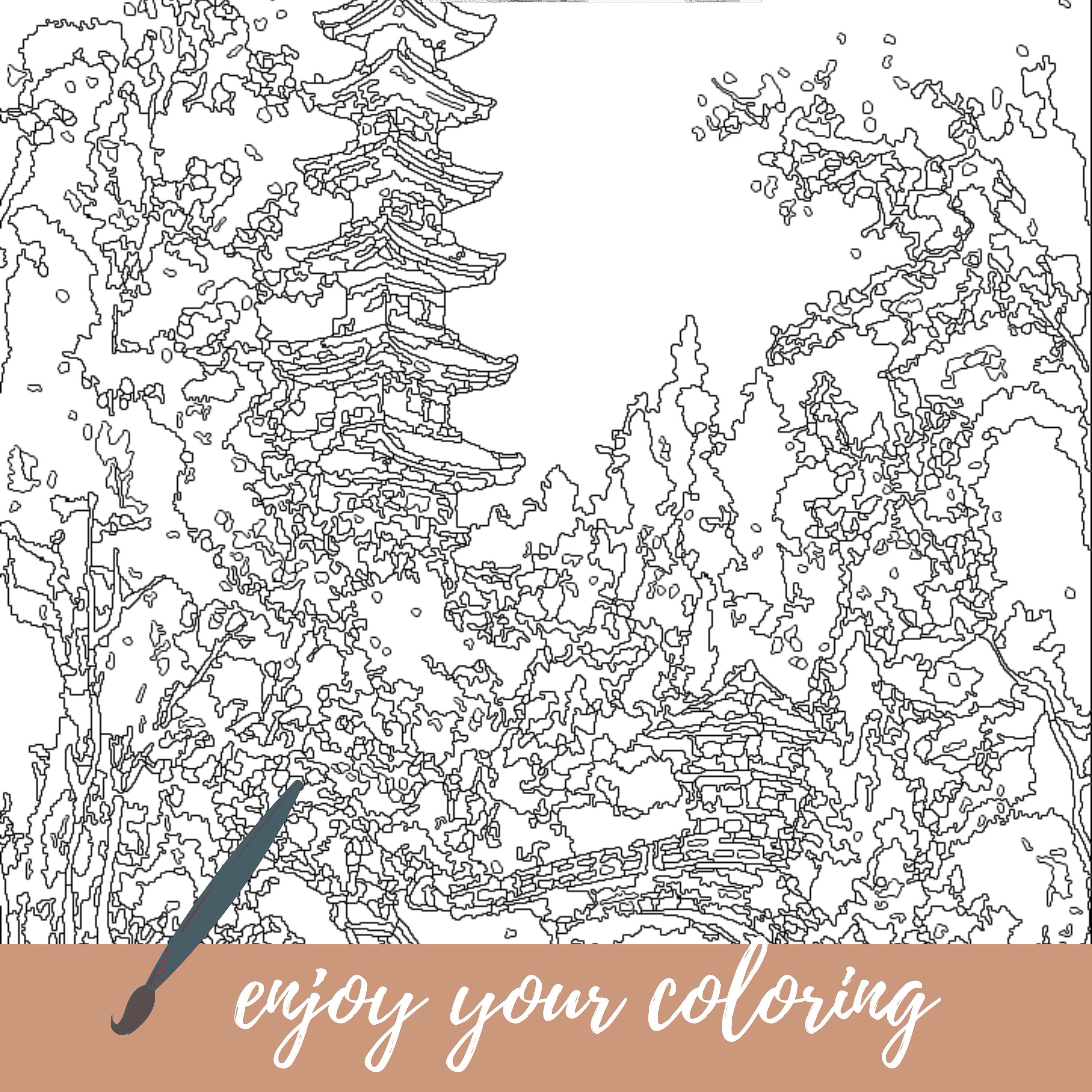 Color by Number for Adult Paint by Number Printable Japanese - Etsy