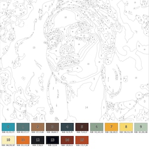 Color by Number for Adult,paint by Number Printable,beautiful Black ...