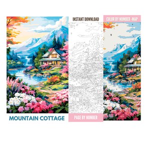 Color by Number for Adult,paint by Number Printable,10 Mountain ...