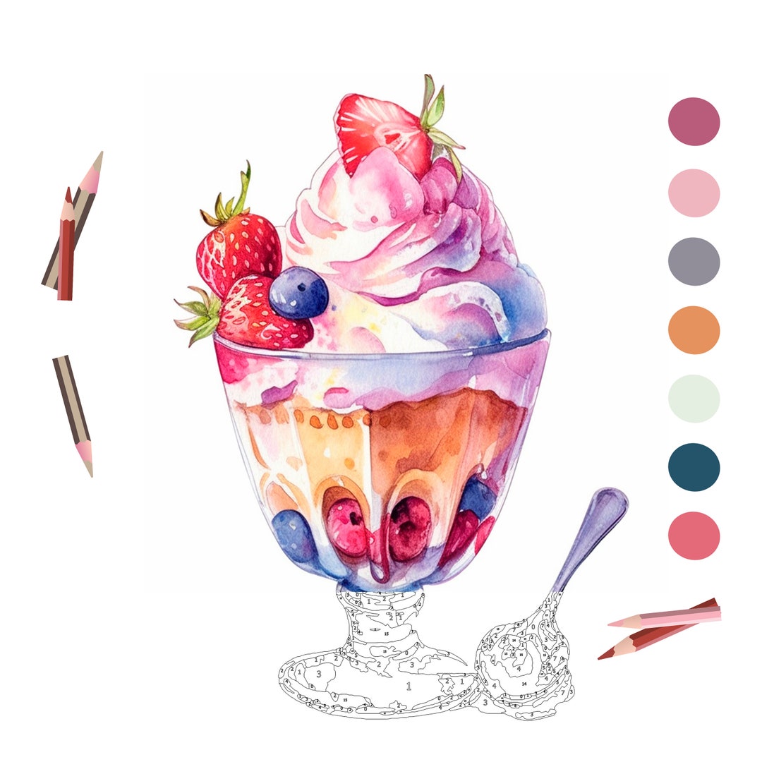 Color by Number for Adult,paint by Number Printable, Macarons, Coloring ...