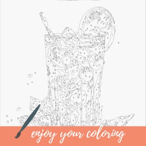 Color by Number for Adult,paint by Number Printable, Cocktails ...