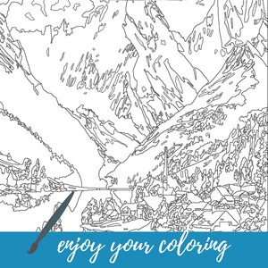 Color by Number for Adult, Paint by Number Printable, Mountain Scenery ...